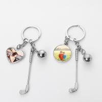 China Personalized Zinc Alloy Sublimation Metal Blank Hockey Keychains Blanks Fathers Day Gift Keychain for sale