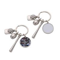 China Personalized Zinc Alloy Sublimation Metal Blank Hockey Keychains Blanks Fathers Day Gift Keychain for sale