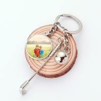 China Personalized Zinc Alloy Sublimation Metal Blank Hockey Keychains Blanks Fathers Day Gift Keychain for sale