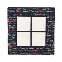 China Custom Lovers Linen Sublimation Pillow Cover 4 Panel Sublimation Pillow Case for sale