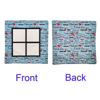 China Custom Lovers Linen Sublimation Pillow Cover 4 Panel Sublimation Pillow Case for sale