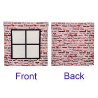 China Custom Lovers Linen Sublimation Pillow Cover 4 Panel Sublimation Pillow Case for sale