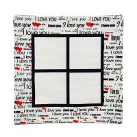 China Custom Lovers Linen Sublimation Pillow Cover 4 Panel Sublimation Pillow Case for sale