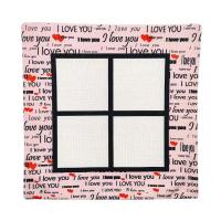 China Custom Lovers Linen Sublimation Pillow Cover 4 Panel Sublimation Pillow Case for sale