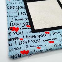China Custom Lovers Linen Sublimation Pillow Cover 4 Panel Sublimation Pillow Case for sale