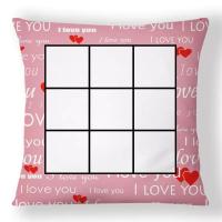 China Printable Sublimation Cushions Blank Love Pillow Case For Valentine'S Gift for sale