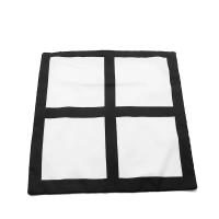 China Personalized DIY Blank Polyester 4 Panel Sublimation Pillow Case 16 Inch Blank Cushion Covers For Printing for sale