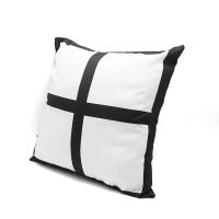 China Personalized DIY Blank Polyester 4 Panel Sublimation Pillow Case 16 Inch Blank Cushion Covers For Printing for sale