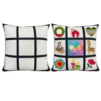 China Custom Design Blank 9 Panel Sublimation Pillow Case 40*40cm Size Sublimation Cushion Cover for sale
