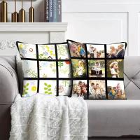 China DIY 9 Panel Sublimation Cushion Cover Printable Customized Design Blank Sublimation Pillowcases for sale