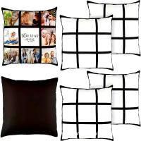 China DIY 9 Panel Sublimation Cushion Cover Printable Customized Design Blank Sublimation Pillowcases for sale