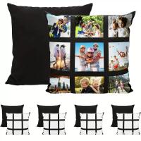 China DIY 9 Panel Sublimation Cushion Cover Printable Customized Design Blank Sublimation Pillowcases for sale
