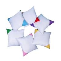 China Photo Printing Polyester Pillow Cases For Sublimation With Colored Corner for sale
