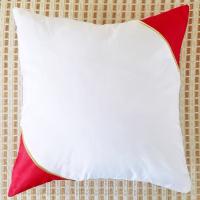 China Colored Corner Golden Edge Blank Polyester Pillow Cases For Sublimation DIY Custom cushion cover sublimation for sale