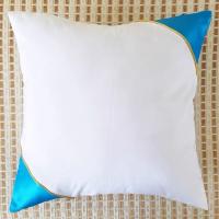 China Colored Corner Golden Edge Blank Polyester Pillow Cases For Sublimation DIY Custom cushion cover sublimation for sale