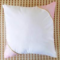 China Colored Corner Golden Edge Blank Polyester Pillow Cases For Sublimation DIY Custom cushion cover sublimation for sale