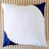 China Colored Corner Golden Edge Blank Polyester Pillow Cases For Sublimation DIY Custom cushion cover sublimation for sale