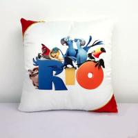 China Colored Corner Golden Edge Blank Polyester Pillow Cases For Sublimation DIY Custom cushion cover sublimation for sale