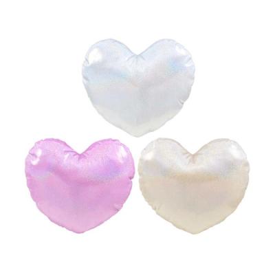 China Heart Shape Sublimation Colorful Pillowcase DIY Personalized Glittery Pillow Cover for sale