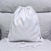 China Colorful Sublimation Glittery Drawstring Bag For DIY Personalized Photo Printing for sale
