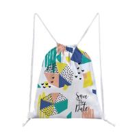 China Colorful Sublimation Glittery Drawstring Bag For DIY Personalized Photo Printing for sale