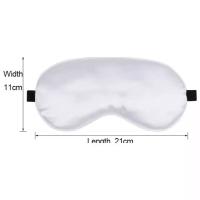 China DIY Personalized Double-Sided White Silk Sublimation Eye Mask Sleep Mask for sale