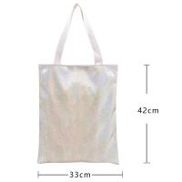 China Customizable Colorful Canvas Sublimation Blank Tote Bags Fashionable Heat Transfer Shopping Bag For Advertising for sale