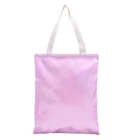 China Customizable Colorful Canvas Sublimation Blank Tote Bags Fashionable Heat Transfer Shopping Bag For Advertising for sale