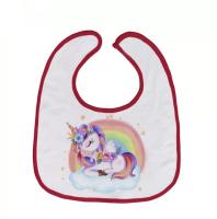 China Polyester Cotton Infant Bibs DIY Sublimation Blank Baby Bibs For Heat Transfer Printing for sale