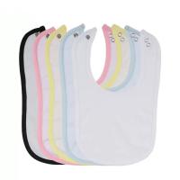 China Sublimation Blanks Soft Cotton Terry Fancy Newborn Toddlers Baby Bibs For Feeding Teething Drooling for sale