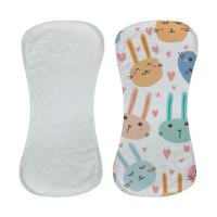 China Newborn Sublimation Burp Cloth Towel DIY Custom Print Sublimation Burp Rags Bib for sale