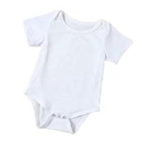China Cotton Feel Polyester Onesie Blanks Short Sleeve Sublimation Romper Blanks for sale