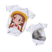 China Cotton Feel Polyester Onesie Blanks Short Sleeve Sublimation Romper Blanks for sale