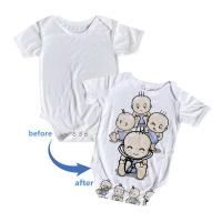 China Cotton Feel Polyester Onesie Blanks Short Sleeve Sublimation Romper Blanks for sale