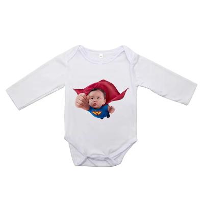 China Newborn Infant Long Sleeve Sublimation Onesie Blanks For Heat Transfer Printing Onesies For Sublimation for sale