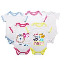 China Custom Colored Newborn Sublimation Onesie Blanks Short Sleeves Sublimation Romper for sale