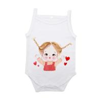 China Blank White Sublimation Baby Vest Onesie Custom Infant Bodysuit Blanks for sale