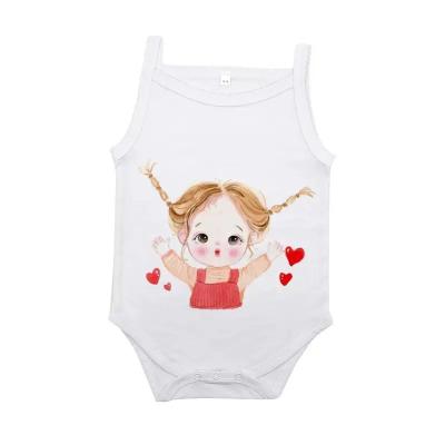 China Blank White Sublimation Baby Vest Onesie Custom Infant Bodysuit Blanks for sale