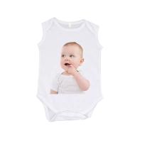 China Sleeveless White Newborn Rompers Crawl Suit For Sublimation Photos Printing for sale