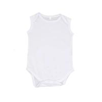 China Sleeveless White Newborn Rompers Crawl Suit For Sublimation Photos Printing for sale
