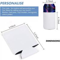 China Foldable 12 Oz Sublimation Beer Can Cooler Neoprene Sublimation Blanks Diy Custom Sublimation Can Cooler for sale