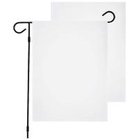 China White Sublimation Garden Flag Blanks For DIY Personalized Double Sided Photo Printing for sale