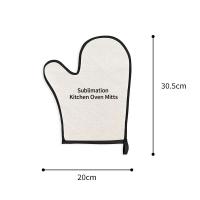 China Customizable Printable Sublimation Oven Gloves Kitchen Oven Mitts With Black Edge for sale