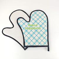 China Customizable Printable Sublimation Oven Gloves Kitchen Oven Mitts With Black Edge for sale