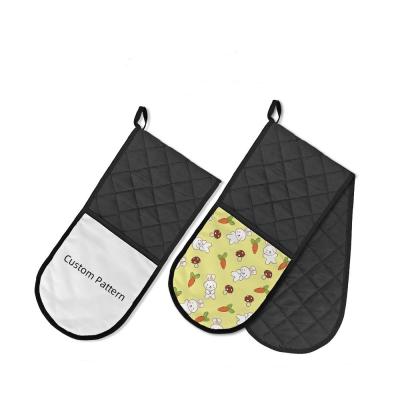 China Custom Oven Mitt Sublimation Microwave Mittens Best Heat Resistant Gloves For Sublimation Practical And Stylish for sale