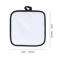 China Diy Custom Sublimation Heat Insulated Pad With Black Edge For Kitchen Polyester Placemats For Sublimation for sale