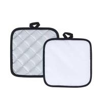 China Diy Custom Sublimation Heat Insulated Pad With Black Edge For Kitchen Polyester Placemats For Sublimation for sale