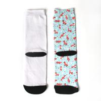 China Blank Polyester White Sublimation Socks For Customized Photos Printing for sale