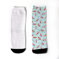 China Blank Polyester White Sublimation Socks For Customized Photos Printing for sale