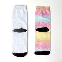 China Blank Polyester White Sublimation Socks For Customized Photos Printing for sale